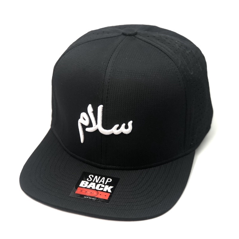 Dry Fit ARABIAN PEACE SALAM Fit Snap Back Flat Brim High Performance ...