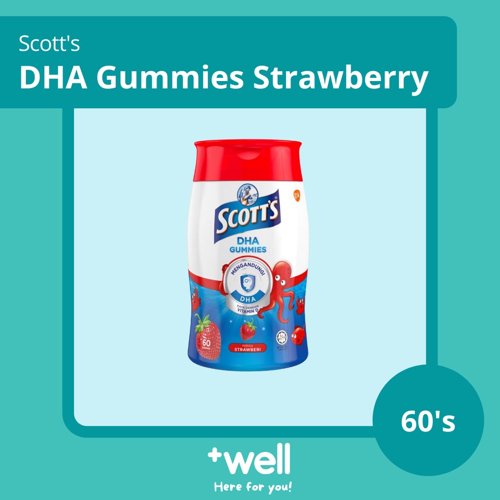 Scott's DHA Gummies Strawberry/Orange/Assorted Flavour 60's | Shopee ...