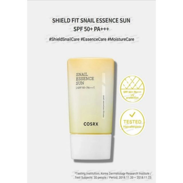COSRX Shield Fit Snail Essence Sun Cream SPF 50 FROM KOREA | Shopee ...