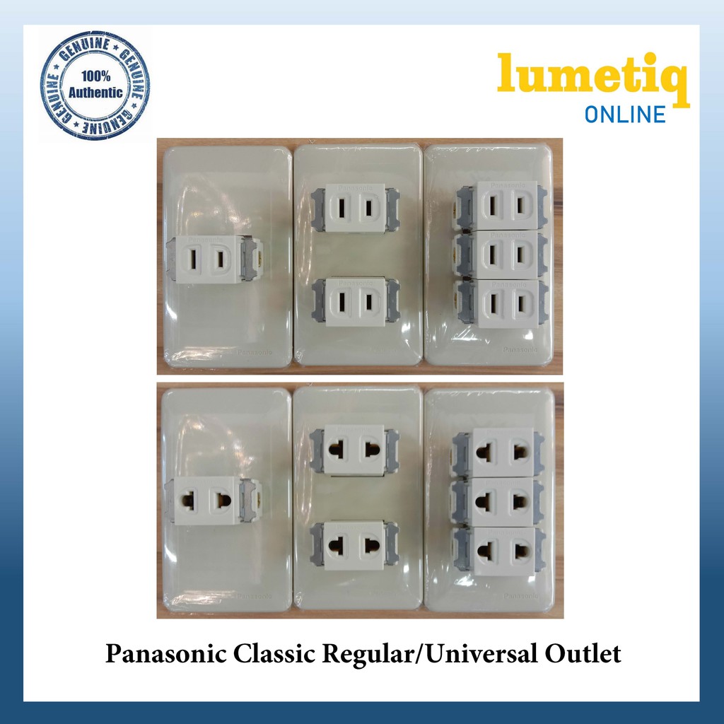 Panasonic Classic Regular/Universal Outlet (1/2/3 Gang) | Shopee ...