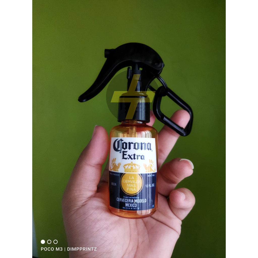 Alcohol Trigger Spray Bottle 75ml with Aluminum Carabiner Liquor Design ...