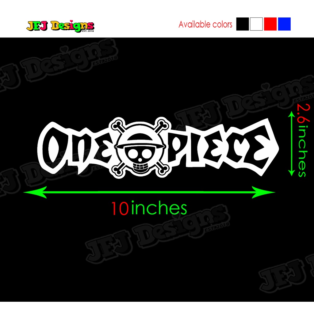 ONE PIECE CUTOUT VINYL STICKER 10x2.6 inches | Shopee Philippines
