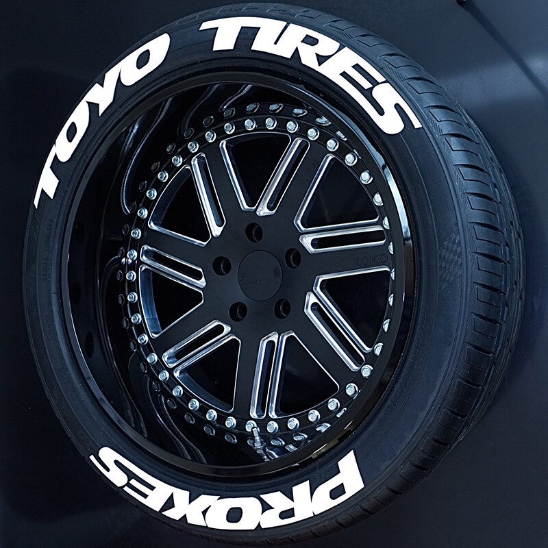 (1 TOYO TIRES PROXES) 3D Car Tire Letter Stickers Wheel Logo Letter 2 ...