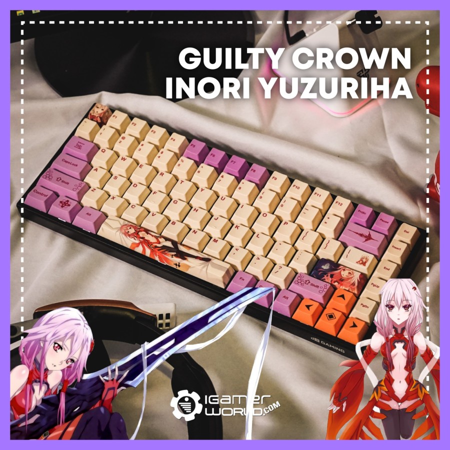 Keycaps Guilty Crown Inori Yuzu PBT Dyesub for Mechanical Keyboard ...