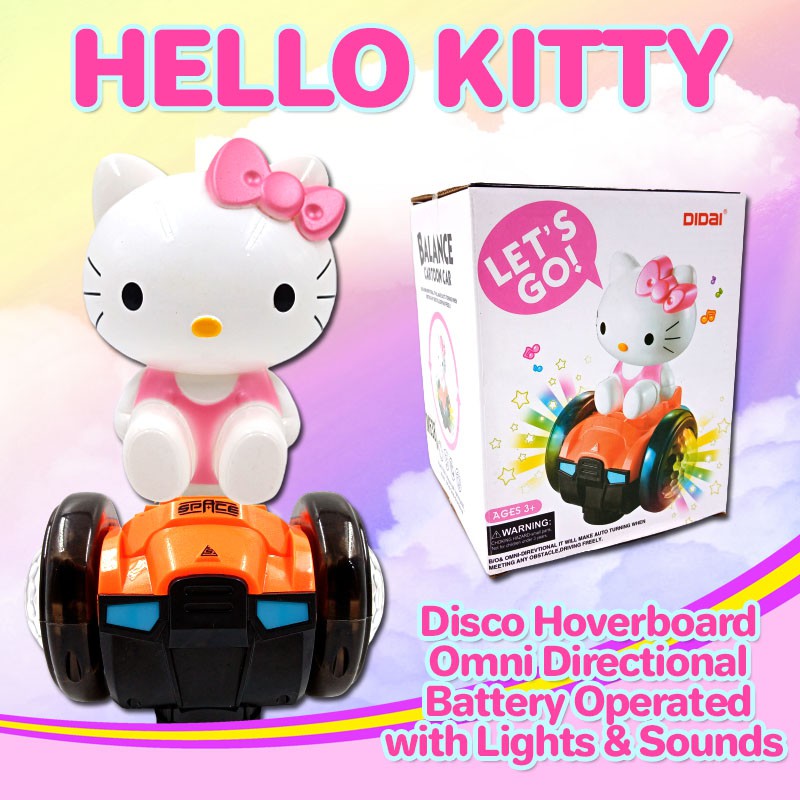 Hello Kitty Disco Hoverboard with Lights & Sounds Omni Directional ...