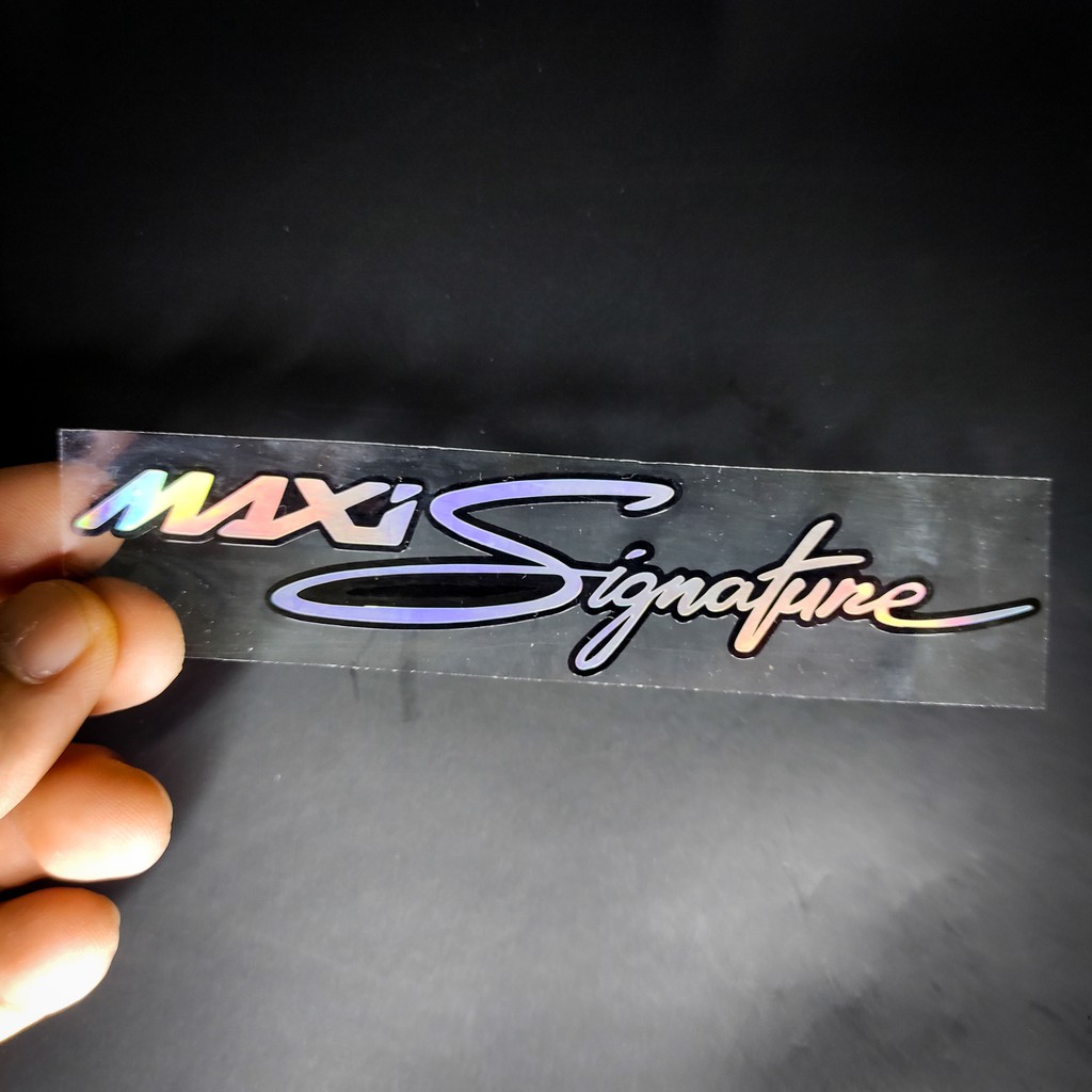 Maxi Signature Mio Signature Hologram Metallic Gold Chrome Stickers for ...