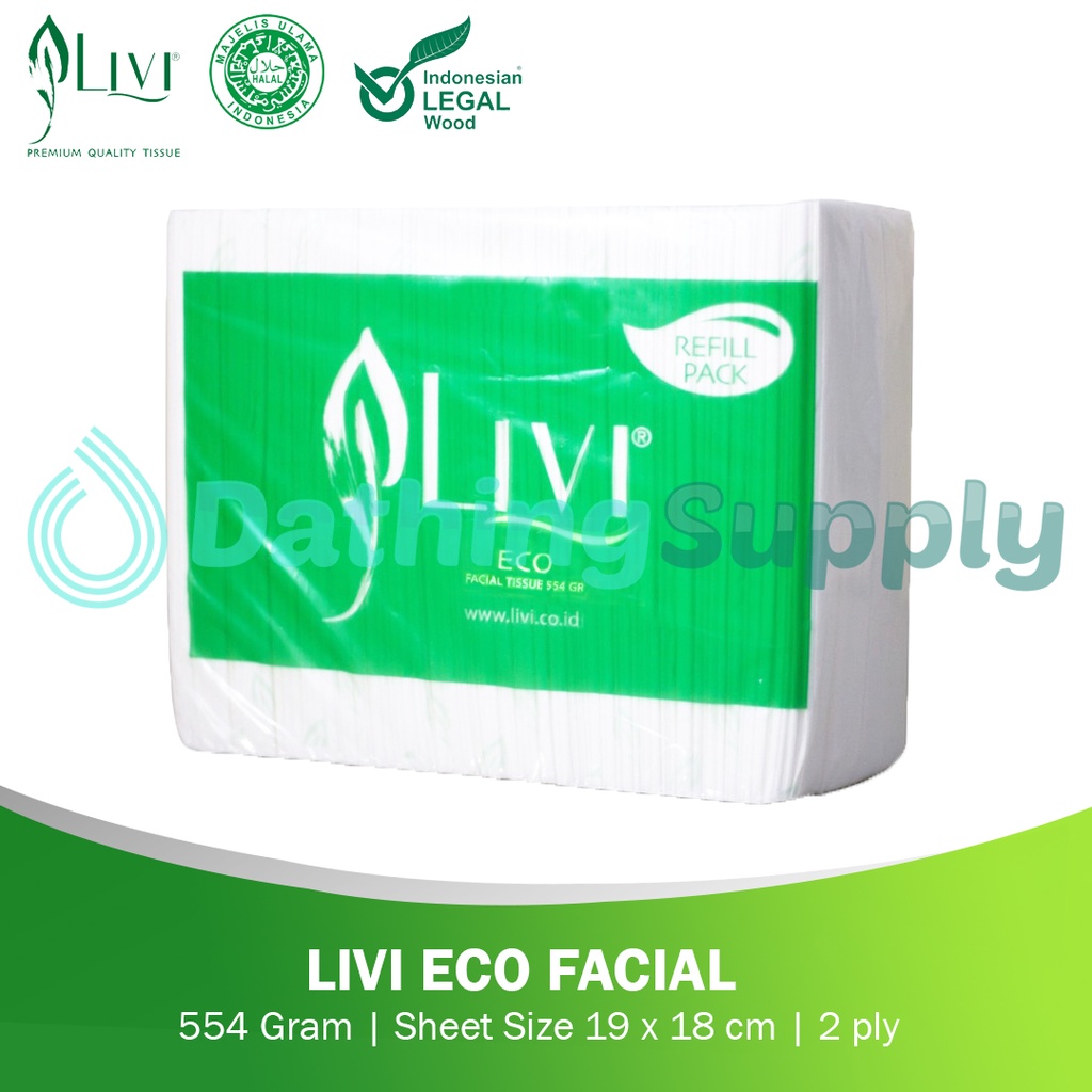 LIVI Eco Facial Tissue Refill 554 Gram Facial Tissue Facial Tissue 600 ...