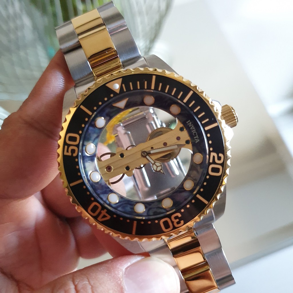 Invicta 26409 Pro Diver Mechanical with Gold Bridge with Design ...