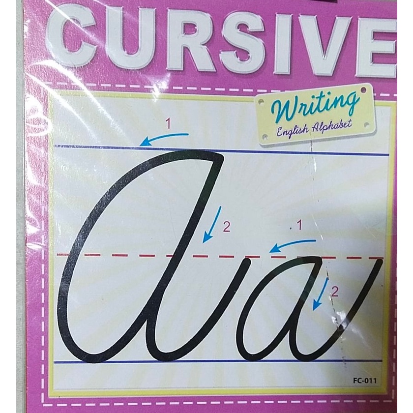 Big Flash Cards Alphabet CURSIVE WRITING 6 1/2 X 7 Inches , Cursive ...
