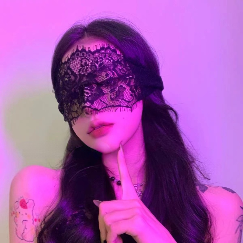 Hazy Eye Mask Killing Abstinence Series Black Lace Sexy Hollow Laced-Up ...