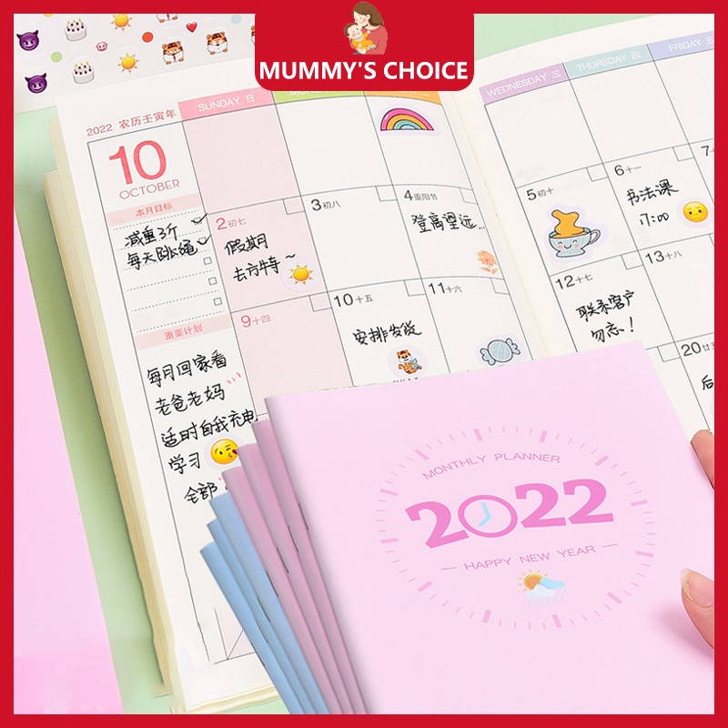 2022 schedule notepad student time management planner office calendar ...