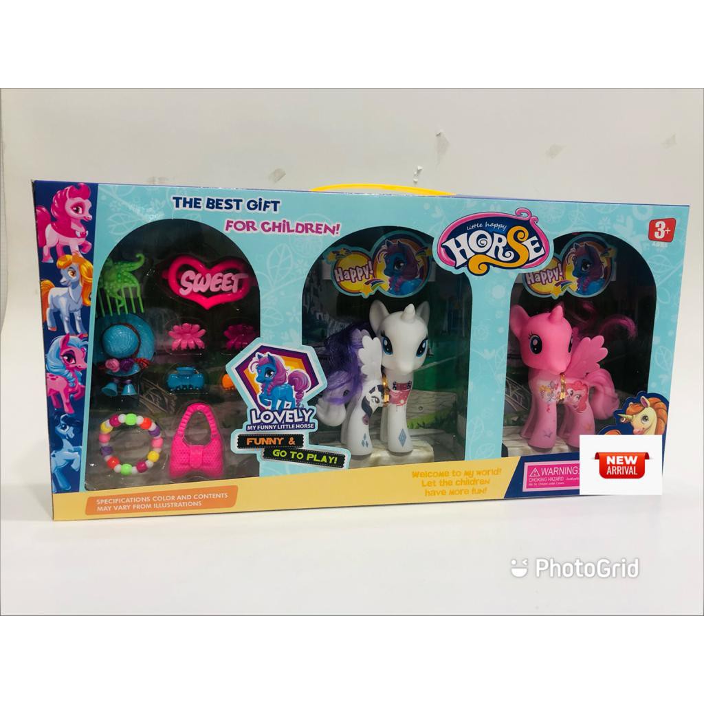 Little pony toy / pony children's toy box | Shopee Philippines