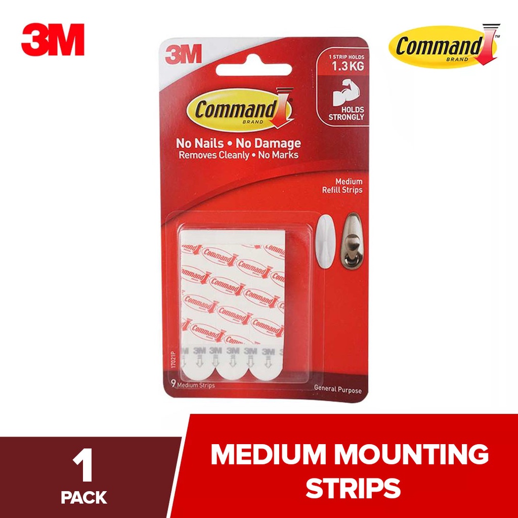 3M Command Medium Mounting Strips | Shopee Philippines