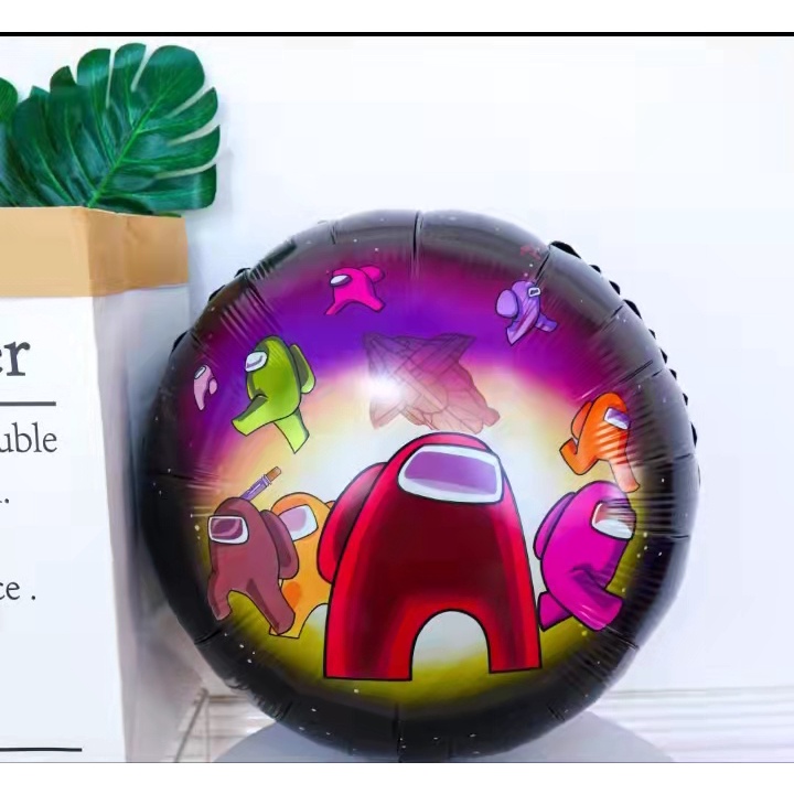 18 inches Round werewolf them Black among us happy birthday party ...