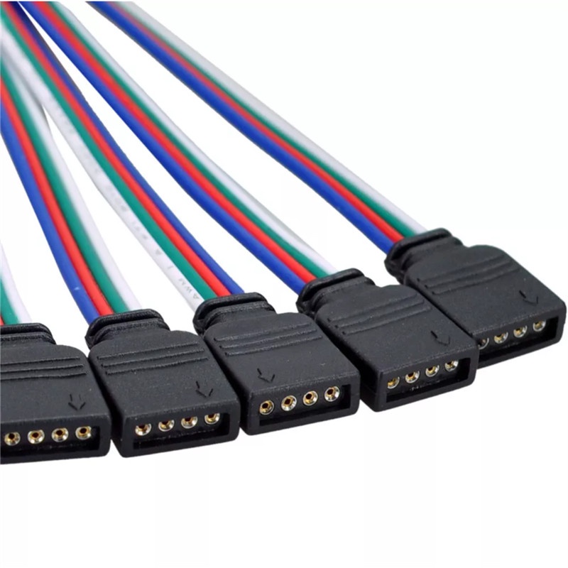 4pin 5pin LED RGB RGBW Strip Light Connector Male & Female Plug Socket ...