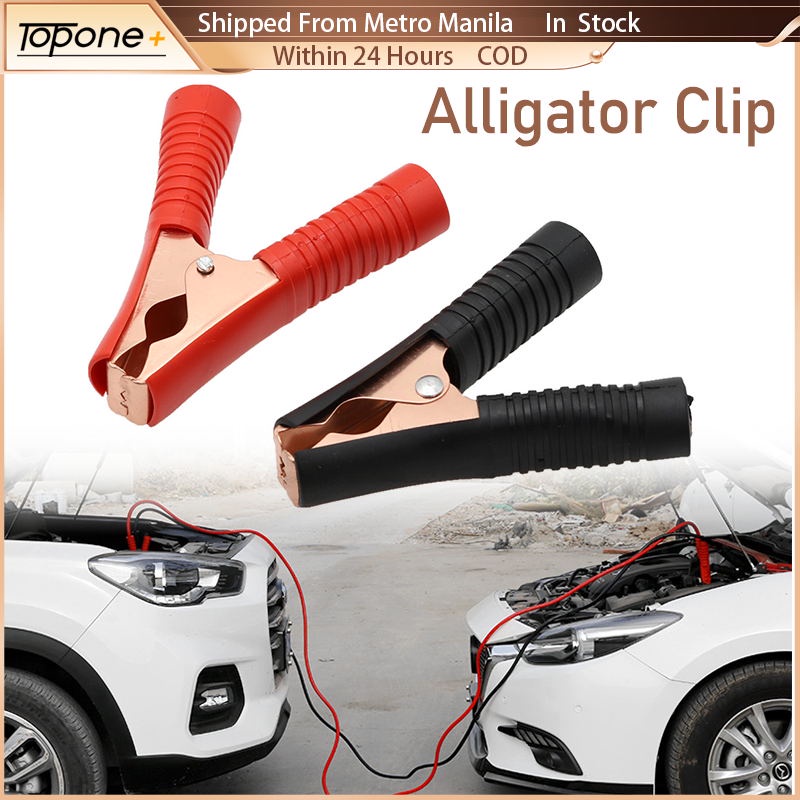 2pcs Alligator Clips 100A Car Battery Clamps Crocodile Clip Connection ...