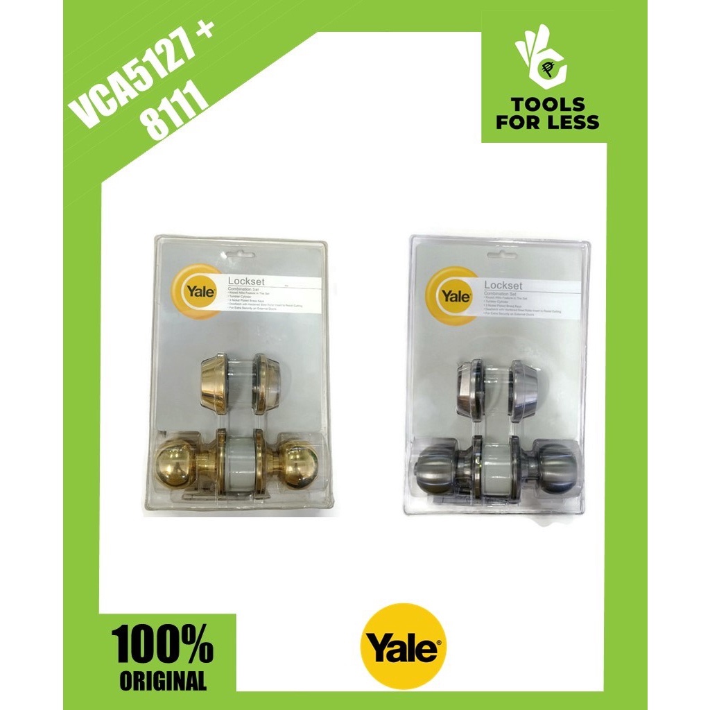 Yale Combination Lockset (Yale Cylindrical Door Knob + Single Cylinder ...