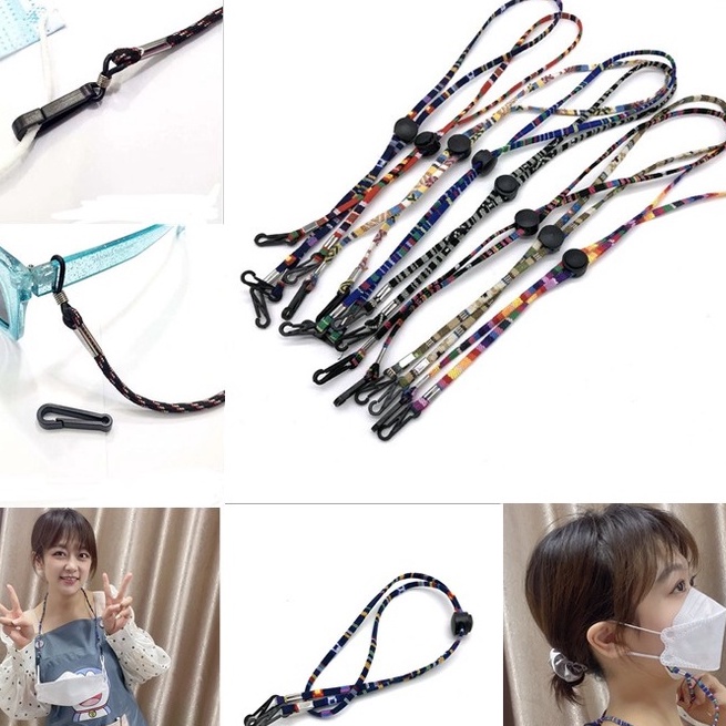 Adjustable Face Mask Lanyard Extender Hanging Strap Holder Eyeglasses ...