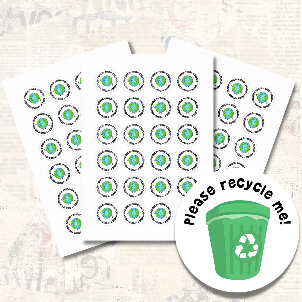 Please Recycle Me Stickers |Eco Friendly Reminder Stickers To Add To ...