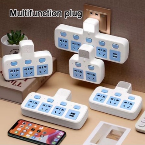 KC Multi Power Socket With USB Port Wireless Socket Converter Travel ...