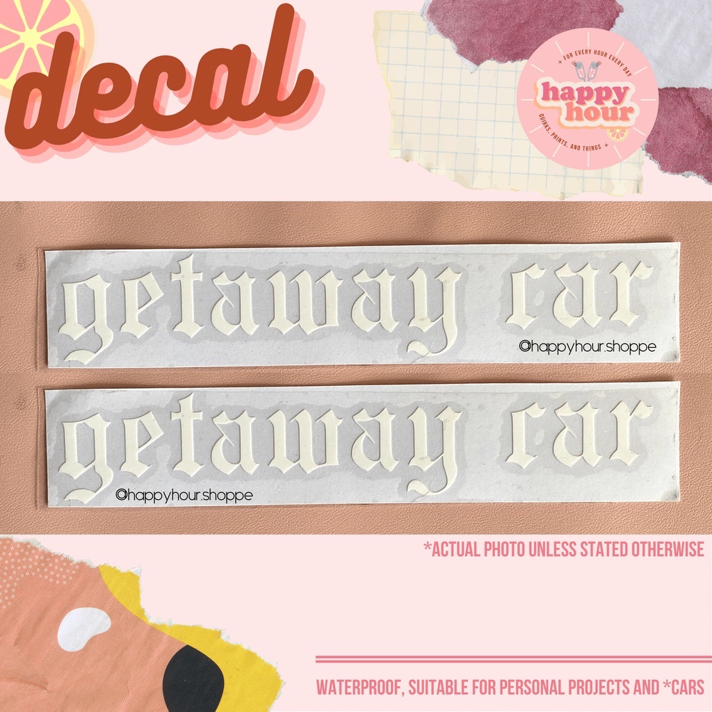 Getaway Car lyric Sticker Decal / Sticker | Taylor Swift REPUTATION ERA ...
