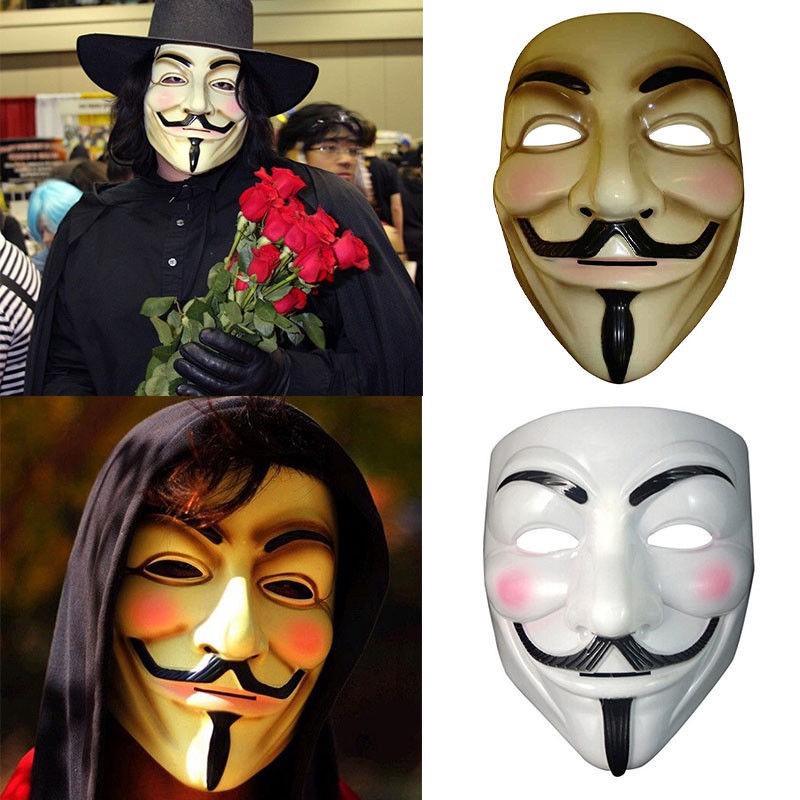 Anonymous Hacker V For Vendetta Halloween Guy Fawkes Fancy Dress Party ...