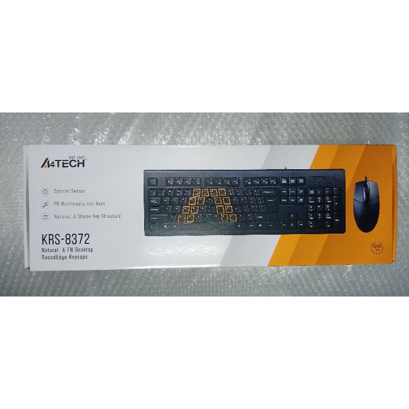 A4TECH KRS-8372 KEYBOARD WITH MOUSE (USB) 1200DPI | Shopee Philippines