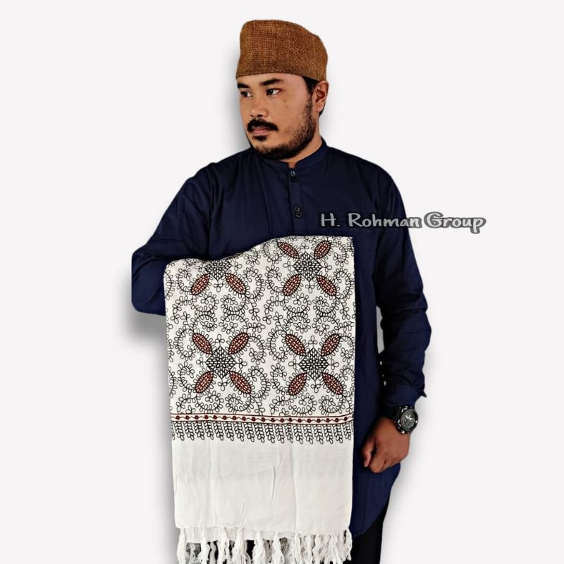 PUTIH PRIA Arab White Turban Haji Habib Santri Men Batik Motif Full ...