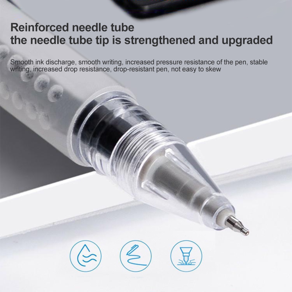 Deli S108 Gel Pen 0.5mm Black Ink Sign Pens Student Test Writing ...