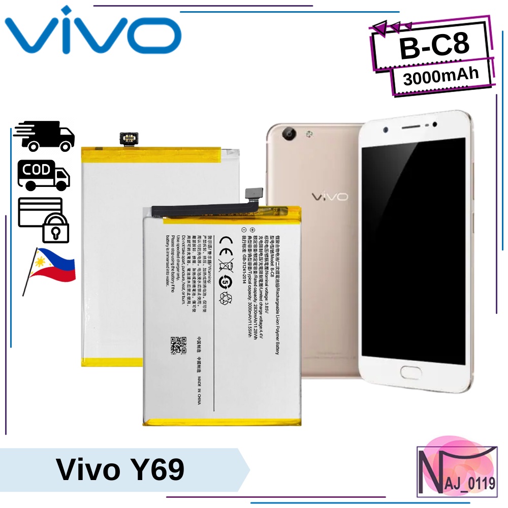 Vivo Y69 Original Battery | Model: B-C8 (3000mAh) High Quality | SHOPEE ...