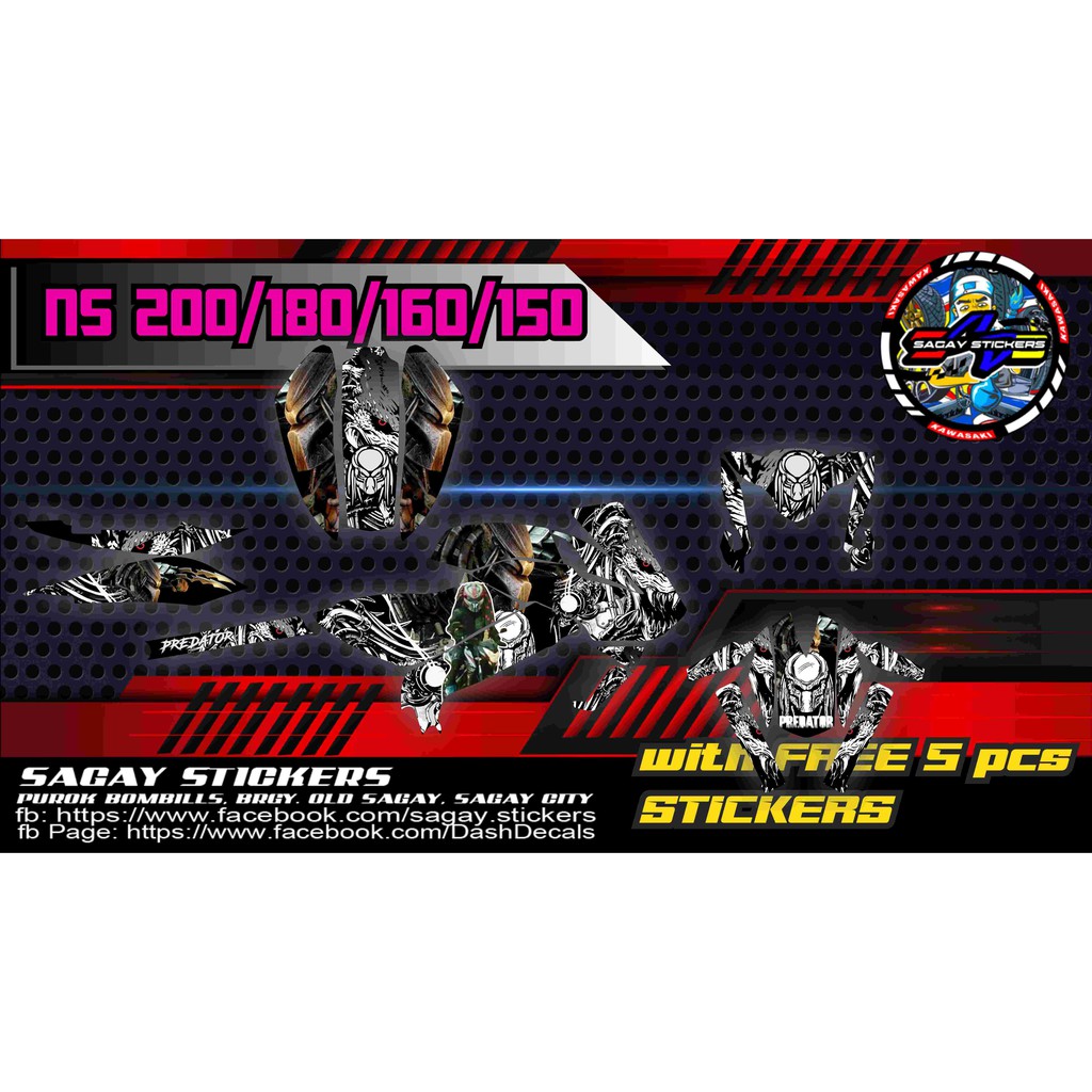 Kawasaki NS200, 160, 150 Motorcycle Sticker Decals | Shopee Philippines