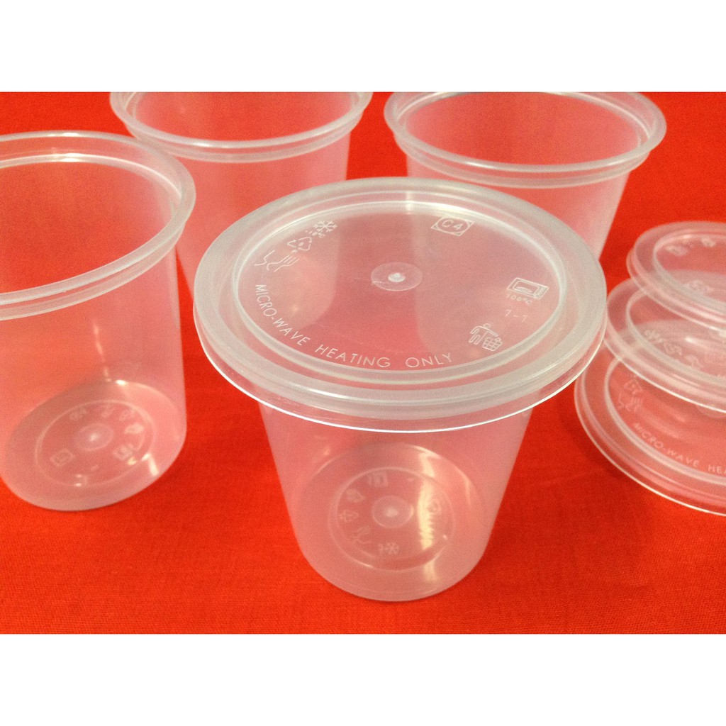 100pcs Jelly/Pudding Dessert Disposable Food Container 8OZ (Clear ...