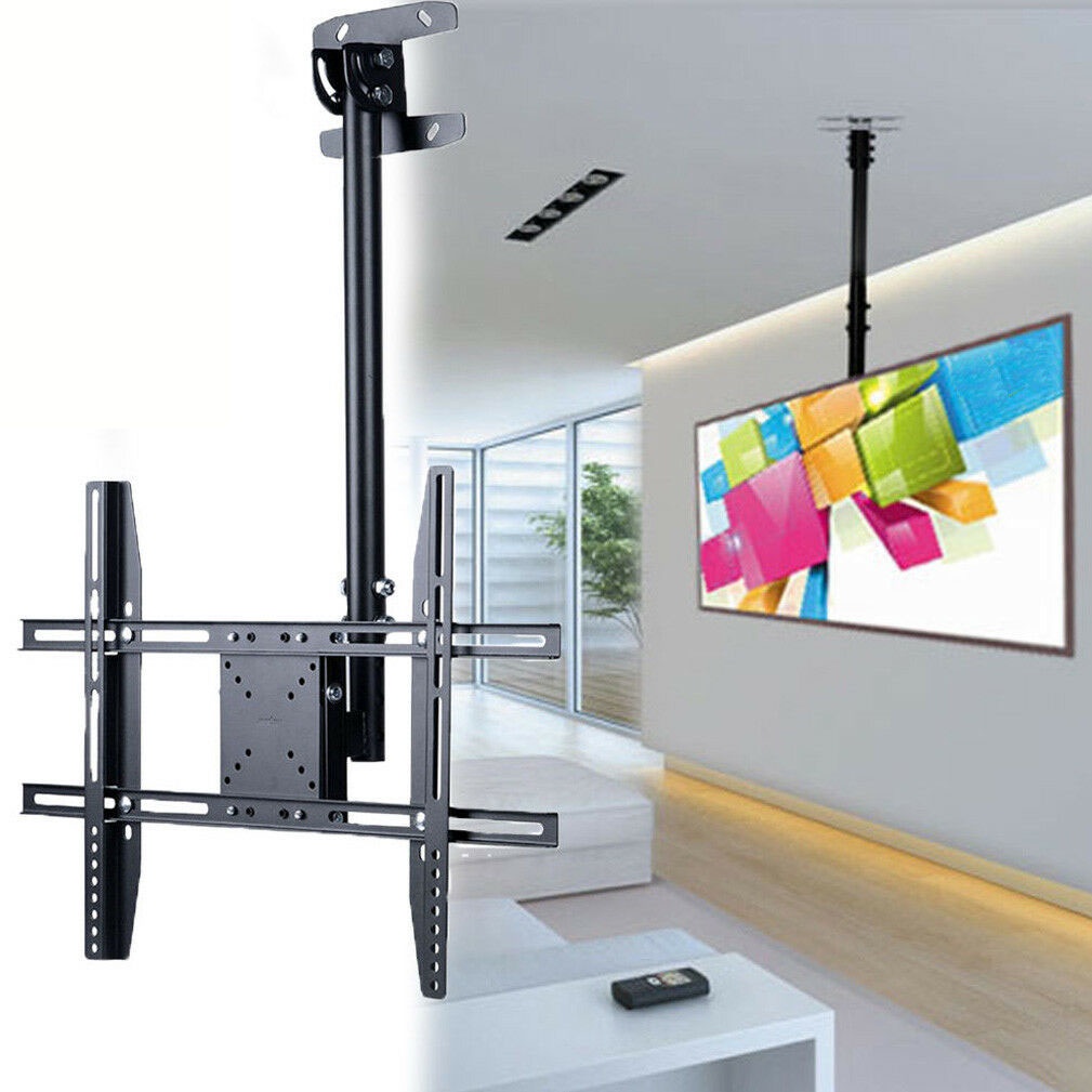 Ceiling TV Wall Mount Adjustable Roof Bracket Tilt 27-65" Inch LCD LED ...