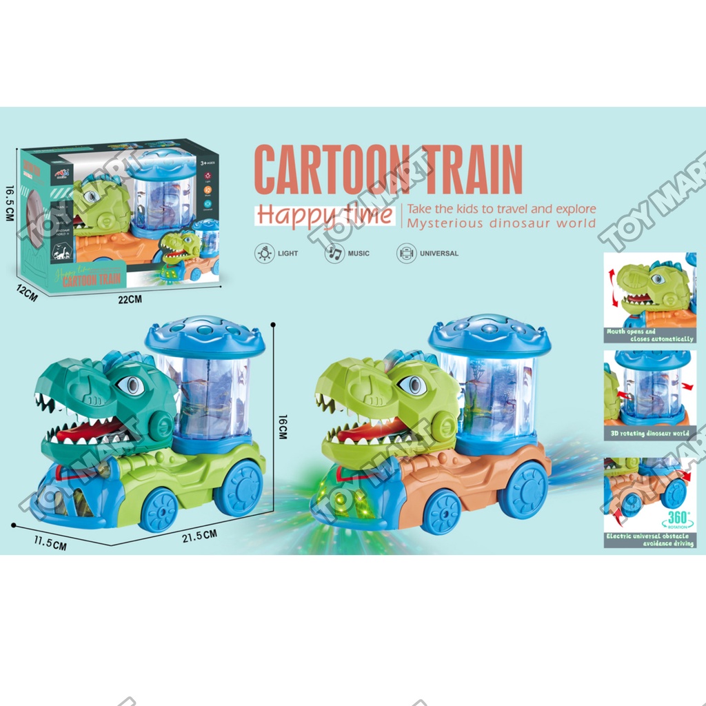 Dinosaur Bump Go Toy Car Music Light Roaring Dinosaur Vehicle Play Set ...