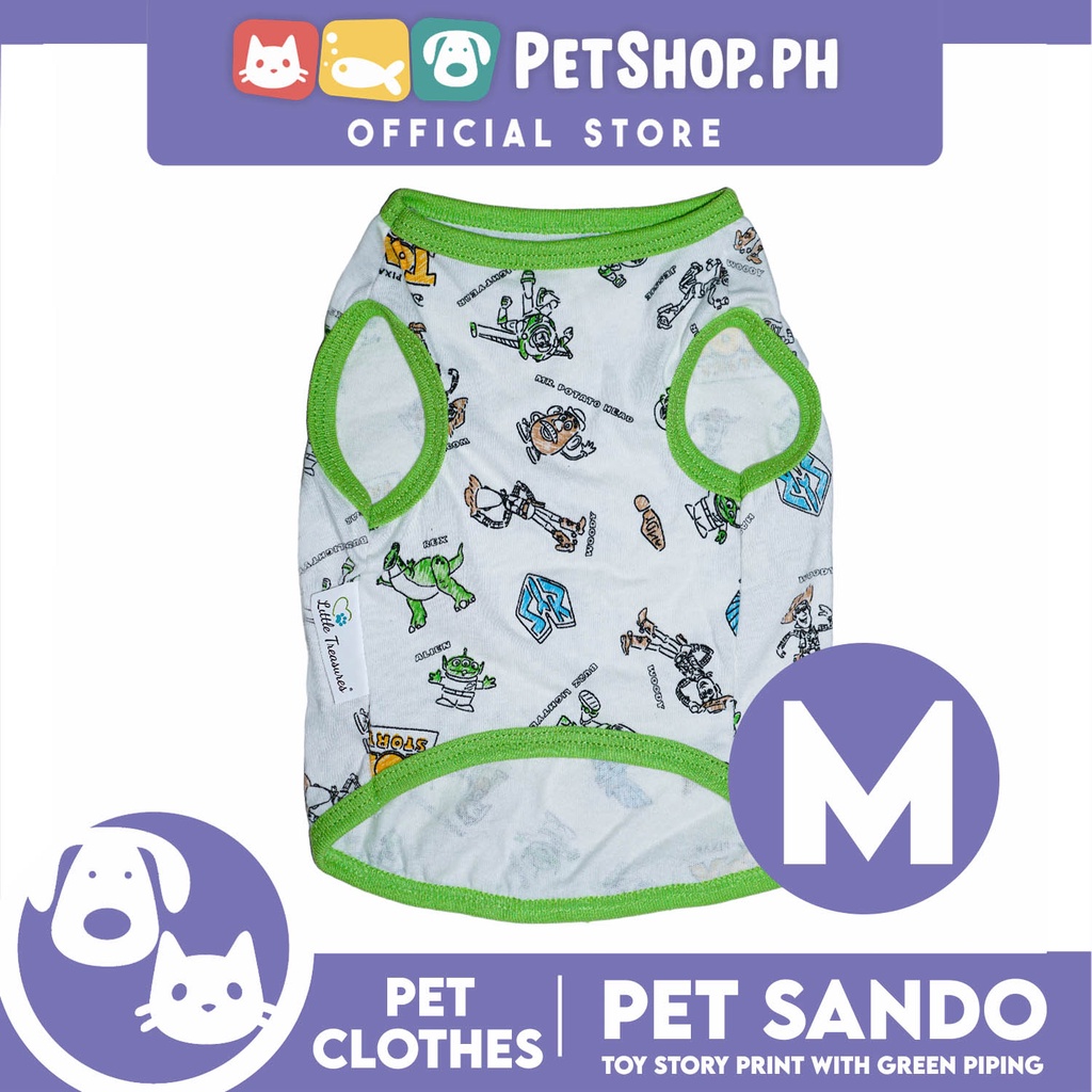 Pet Sando Toy Story Print with Green Piping (Medium) Perfect Fit for ...
