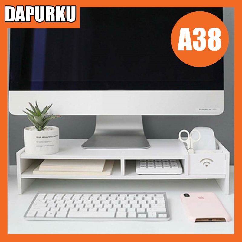 Computer Desktop Monitor Stand Laptop Display Screen Riser Keyboard ...