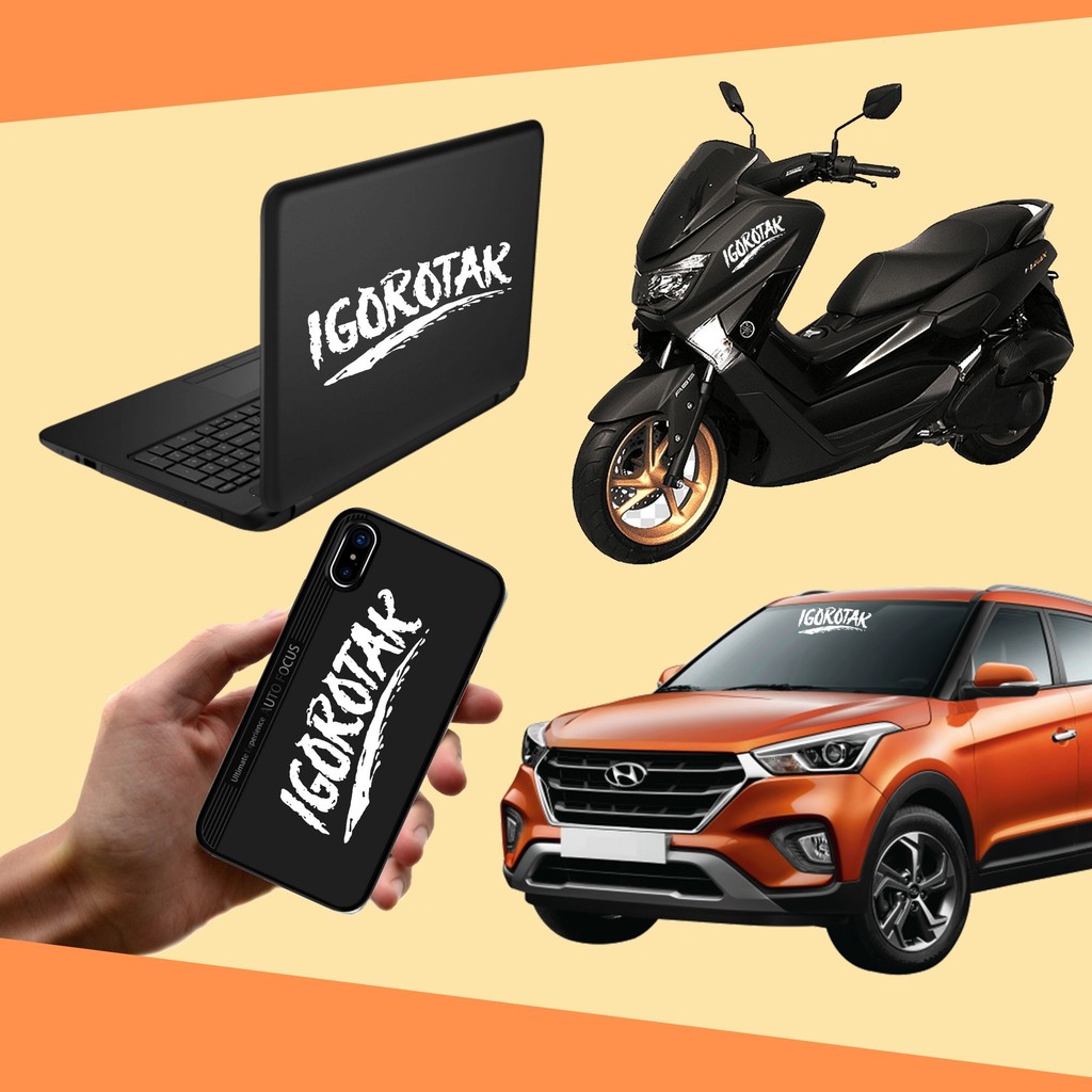 IGOROTAK PVC Vinyl Sticker for cellphone, motor, laptop, windshield and ...