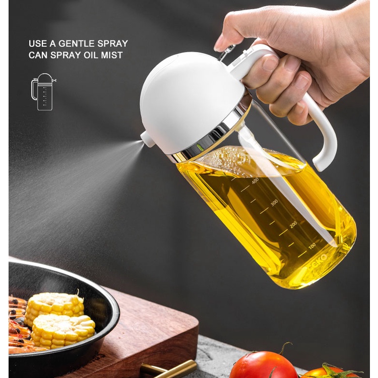 High quality European style oil spray can Two-in-one glass oiler pour ...