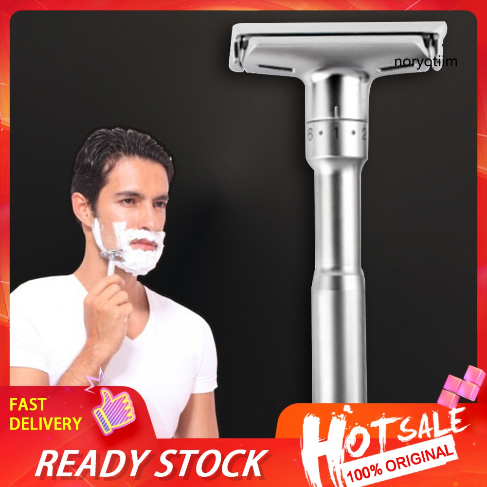 HW Adjustable Double Edge Razor Men Facial Hair Removal Manual Shaver ...