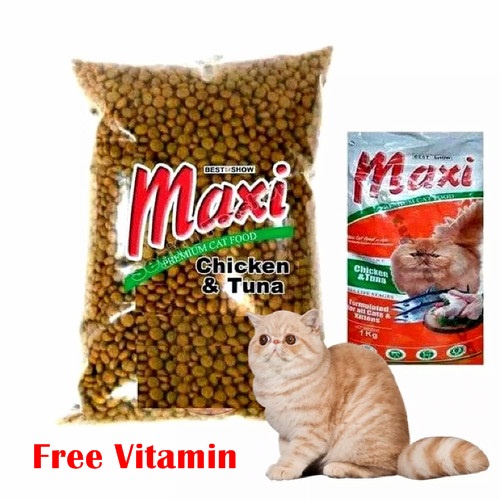 MAXI Cat Food 500gr Free Vitamin Premium Quality Adult & Kitten Dry ...