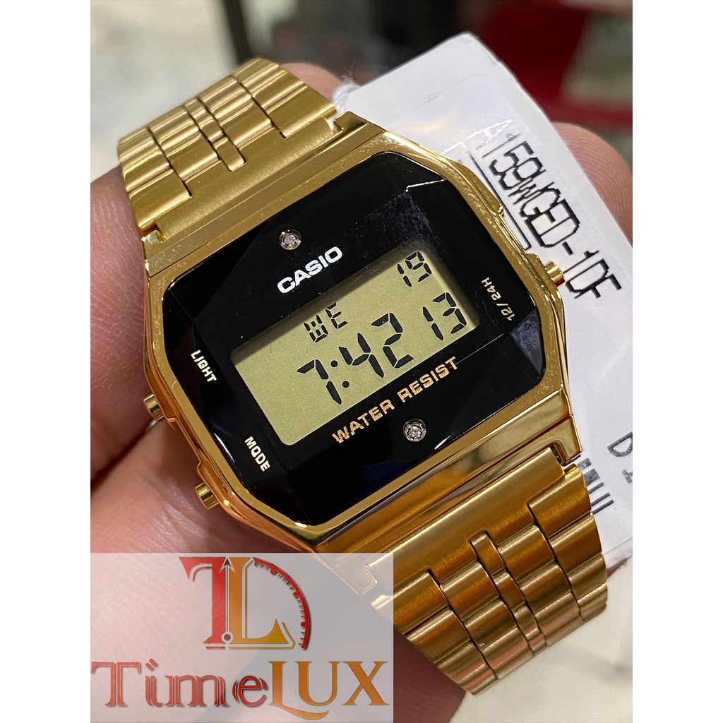 Casio Vintage A159WGED-1D / A159 Black Gold | Shopee Philippines