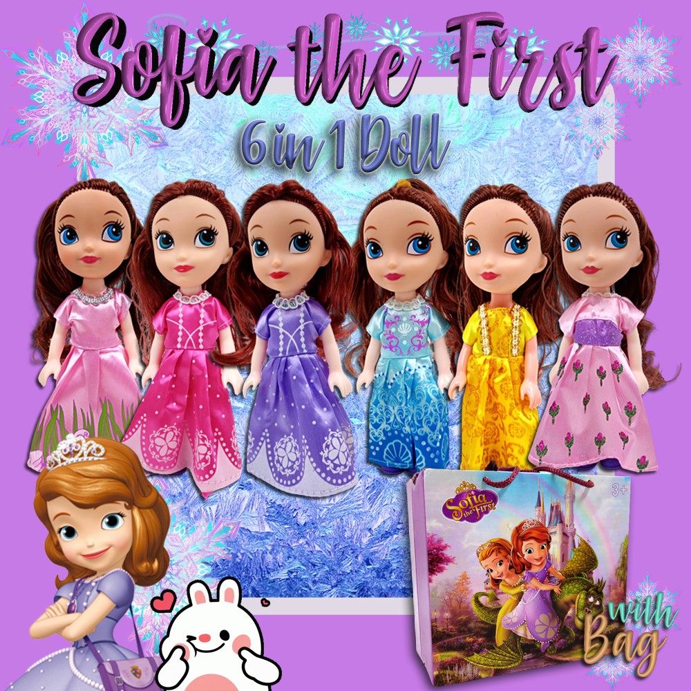 6IN1 SOFIA THE FIRST Book Doll Set Complete Set Toys for Kids | Shopee ...