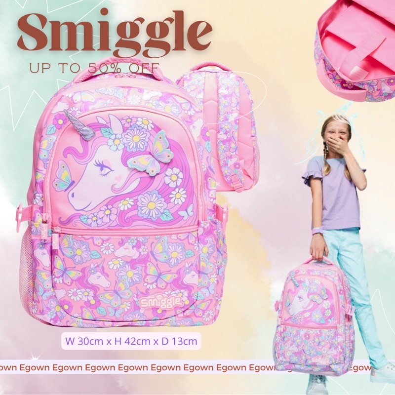 CHILDREN'S GIFT Original Smiggle Hey Pink Backpack Junior Frozen Minion ...