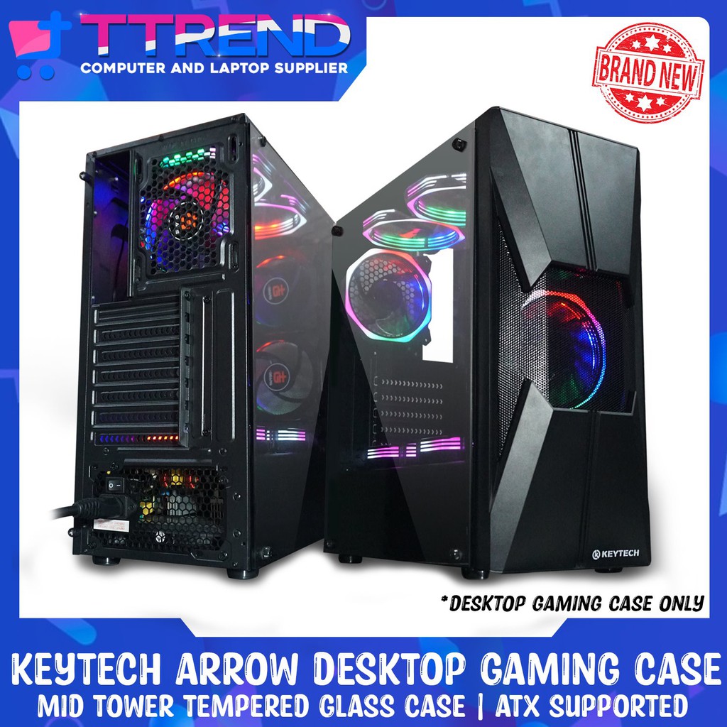 TGEARS Keytech ARROW Knight Series ATX / Micro ATX Desktop PC Gaming ...