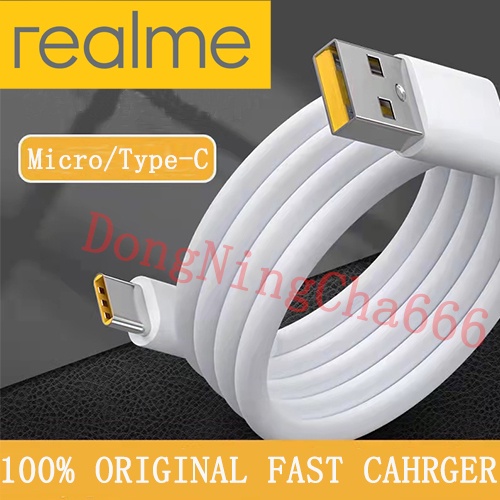 Realme original Fast Charger VOOC Flash charging Micro Usb/Type C Cable ...