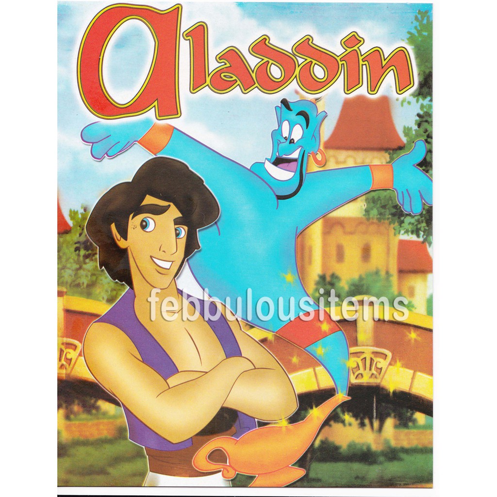 Story Book / Coloring Book English Tagalog ( Aladdin) | Shopee Philippines