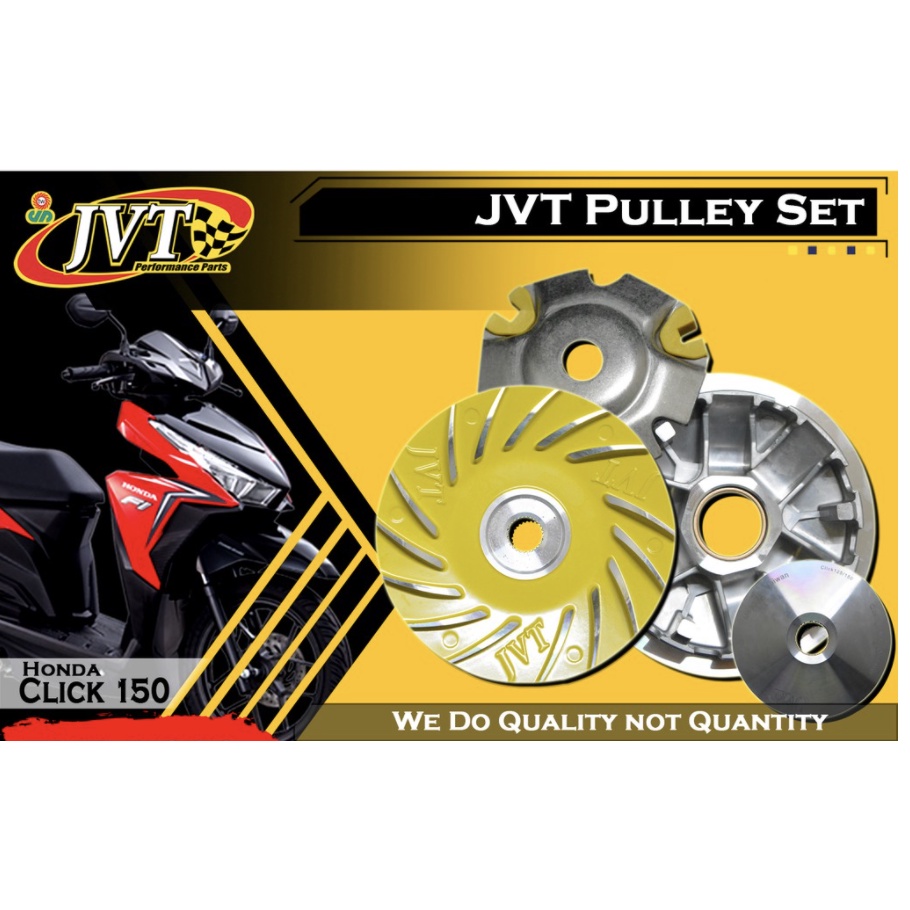 JVT Pulley Set With Free Backplate (Mio Sporty, Mio i125, Click125/Click150, Aerox/Nmax/Pcx/Adv ...