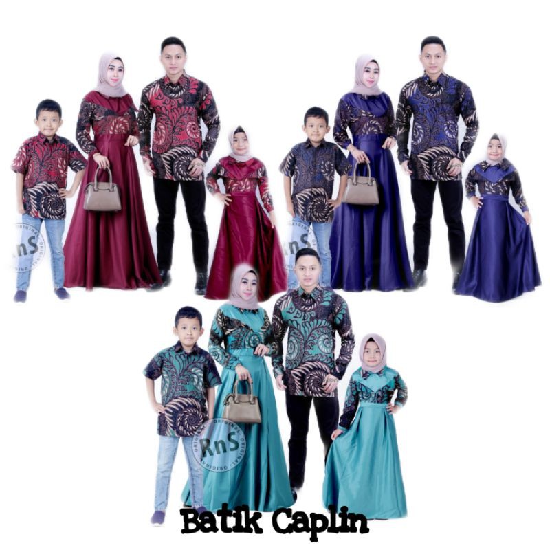 Latest modern family couple batik set, cheapest jumbo velvet navy ...