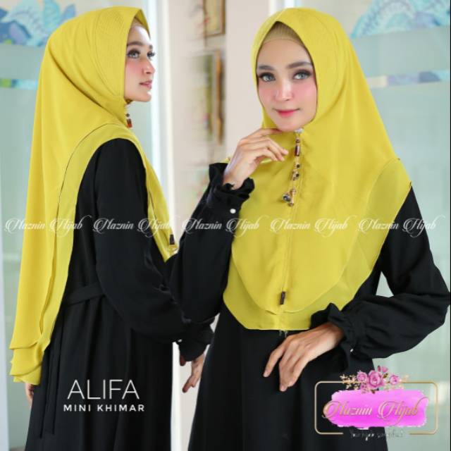 (Ori Naznin) khimar alifa mini ceruty babydoll original naznin hijab ...