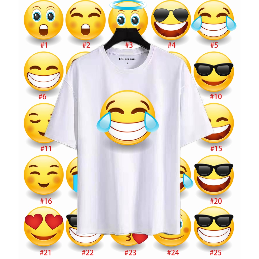 CS Apparel Adult Size Emoji T-Shirt,Party Emoji Shirt,Halloween Emoji ...